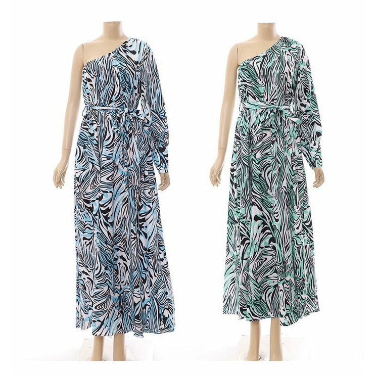 One Hand Off Shoulder Floral Maxi Dress – YELLOW SUB TRADING