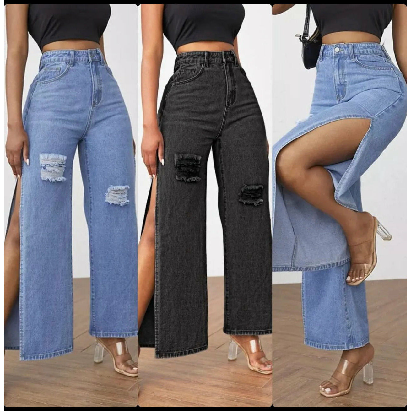 High Split Wide Leg Pants – YELLOW SUB TRADING