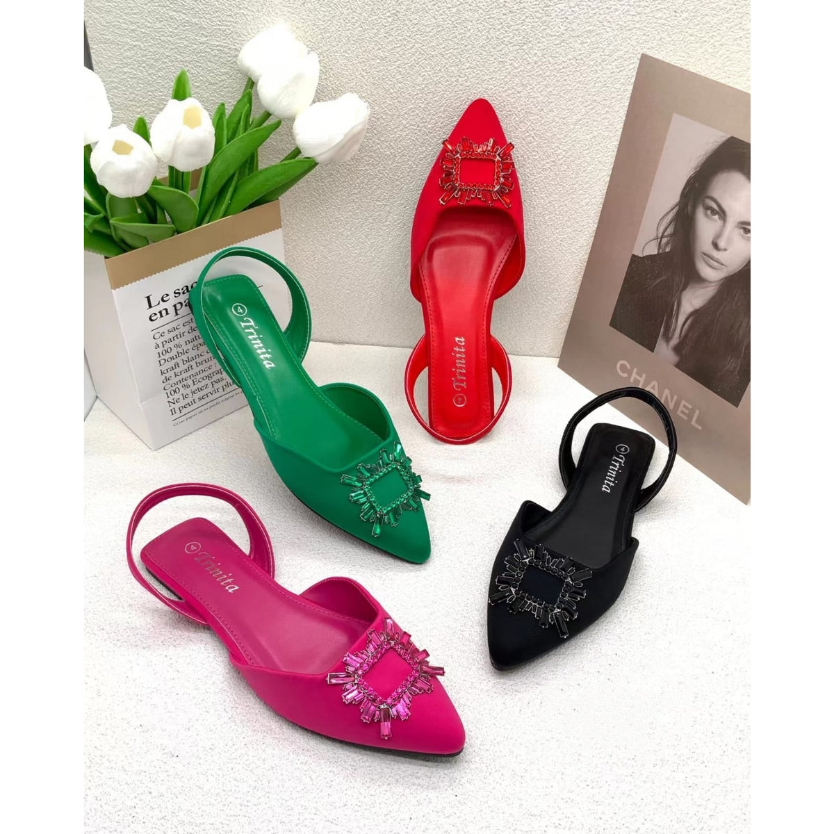 Slingback Slides Flat Sandals — YELLOW SUB TRADING